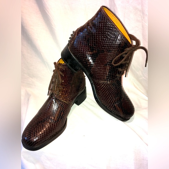 Kroll | Shoes | Brand New Women Kroll Snake Leather Boots Size 35 555 ...